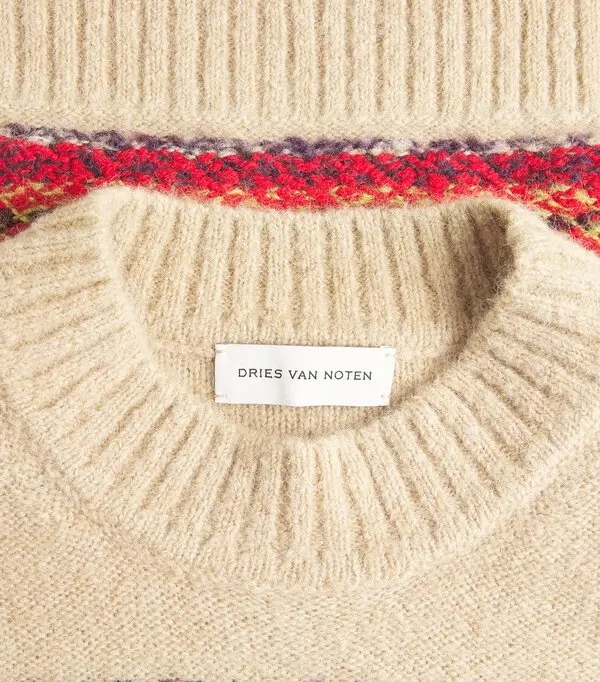 Dries Van Noten Alpaca-wool-blend Stripe Sweater