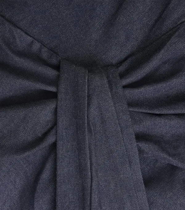 Zimmermann Valiant Draped Denim Maxi Dress