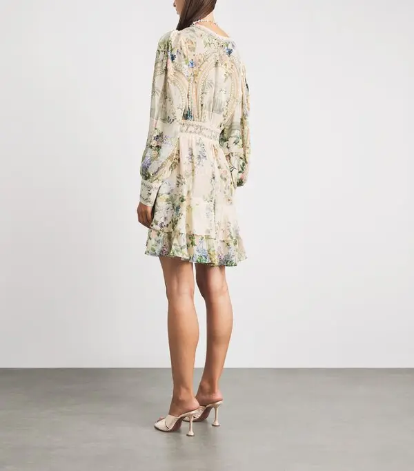 Camilla Silk Midsummer Masterpiece Ruffle Mini Dress
