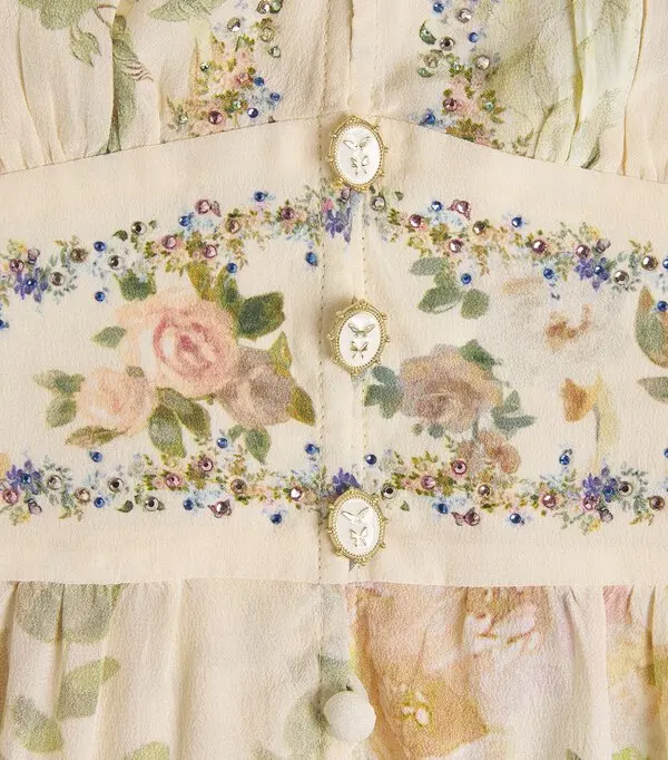 Camilla Silk Midsummer Masterpiece Ruffle Mini Dress