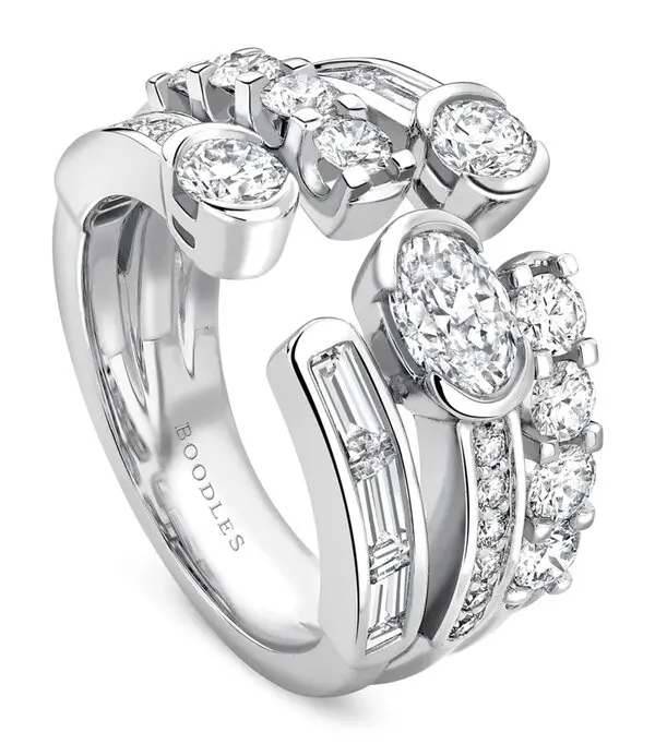 BOODLES Platinum And Diamond Play Of Light Ring