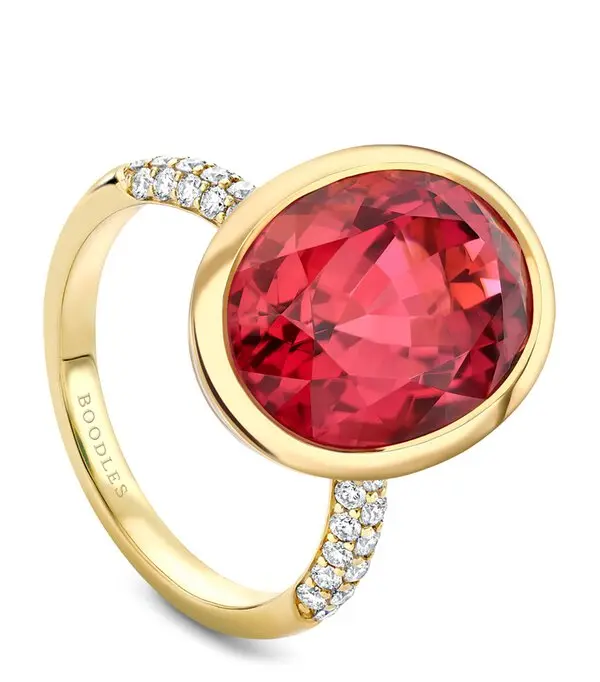 BOODLES Yellow Diamond And Tourmaline Dolce Vita Oval Ring - Gold