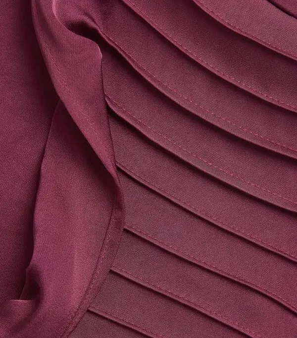 Claudie Pierlot Satin Ruffled Mini Dress