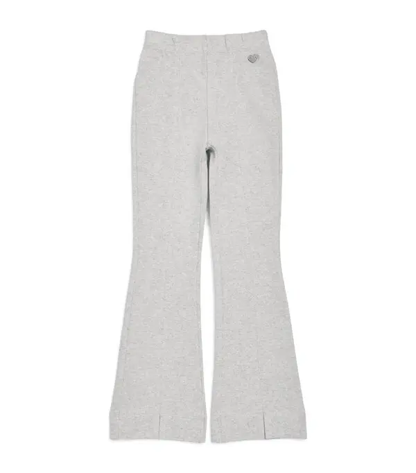 Monnalisa Logo Flared Leggings - Grey