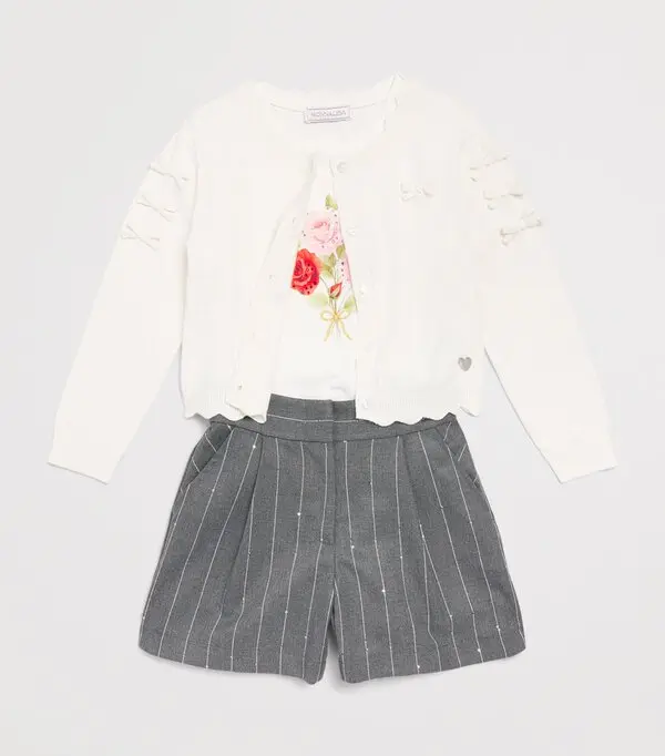 Monnalisa Stripe Bermuda Shorts