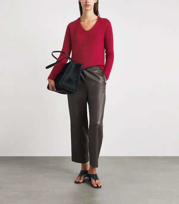Max Mara Ribbed V-neck Sweater