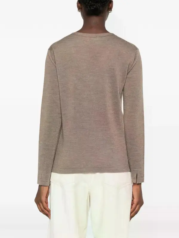 THE ROW V-neck Long-sleeve Knit