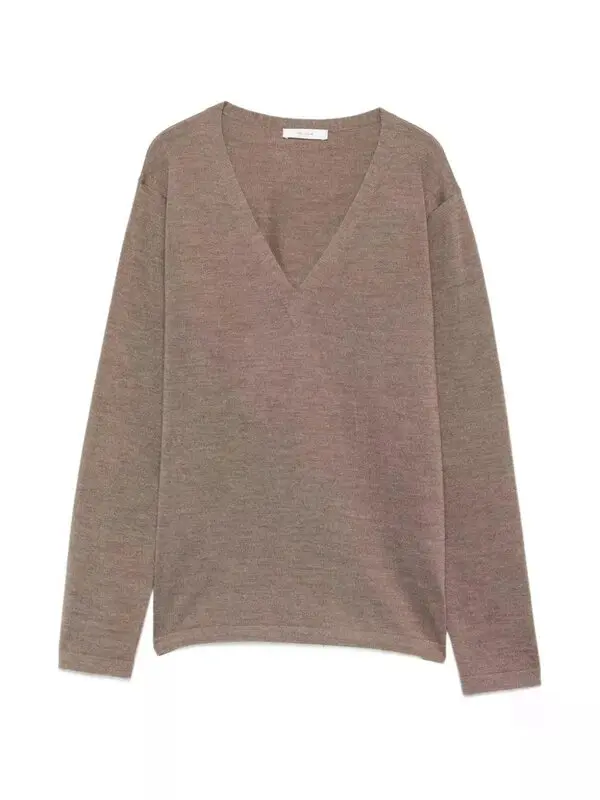 THE ROW V-neck Long-sleeve Knit