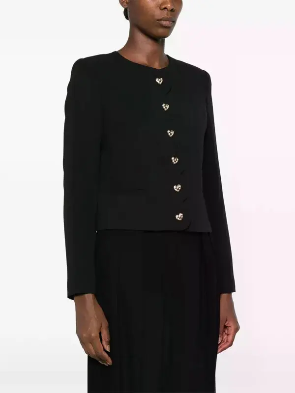 TWINSET Scalloped Edge Jacket With Heart Buttons