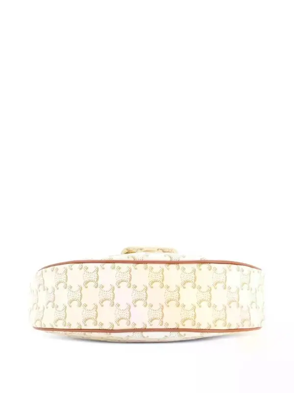 Celine Ava Triomphe Shoulder Bag In Triomphe Coated Canvas