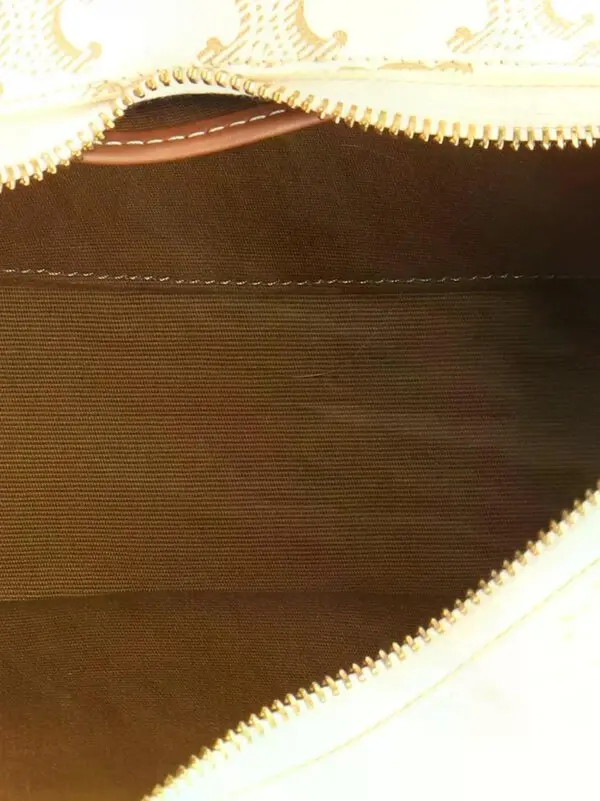 Celine Ava Triomphe Shoulder Bag In Triomphe Coated Canvas