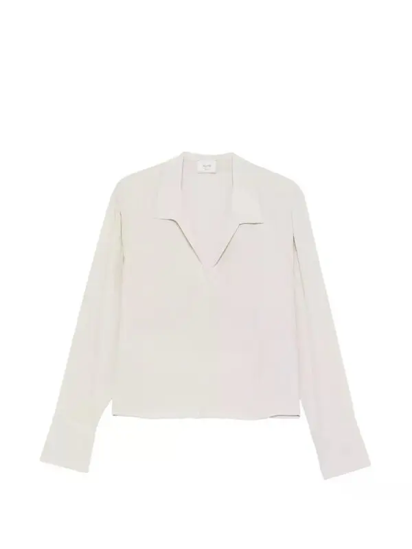 ALYSI Spread Collar V-neck Blouse