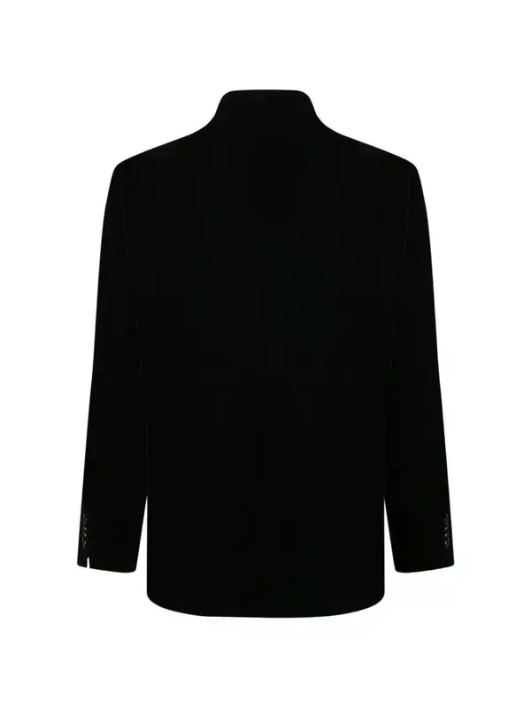 Giorgio Armani Mandarin-collar Velvet Blazer