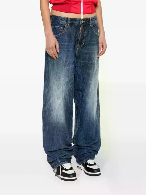 Dsquared2 Icon Eros High-rise Wide-leg Jeans