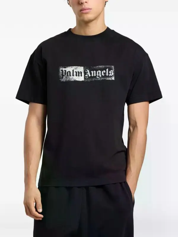 Palm Angels Stamp Logo T-shirt - Black