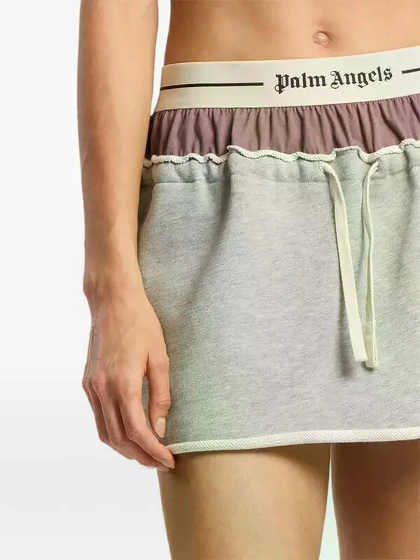 Palm Angels Double Layered Logo Skirt