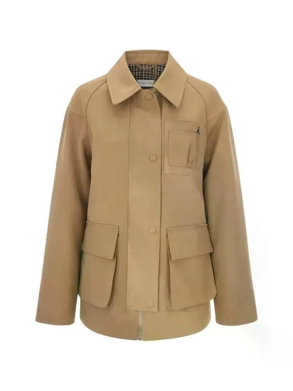 Patrizia Pepe Multi-pocket Zip-up Jacket - Neutrals