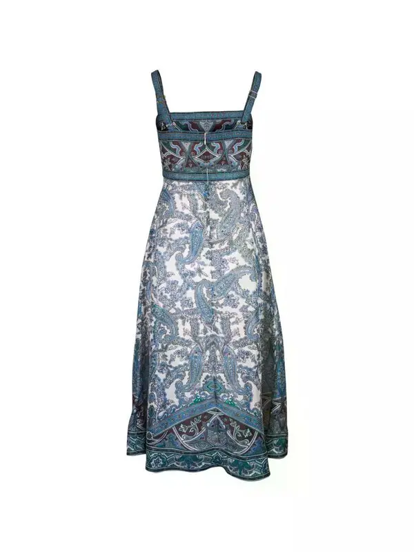 Veronica Beard Paisley-print Sleeveless Midi Dress