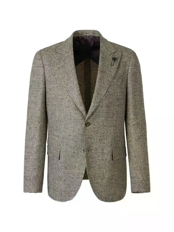 LARDINI Houndstooth Single-breasted Blazer