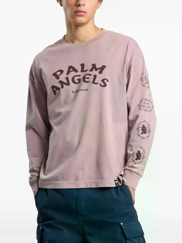 Palm Angels Devil Herald Regular T-shirt L/s - Purple