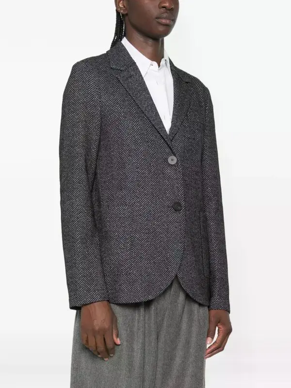 Harris Wharf London Herringbone-pattern Single-breasted Jacket