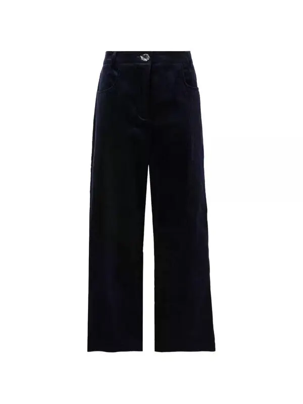 VIOLANTE NESSI Corduroy Wide-leg Trousers - Blue