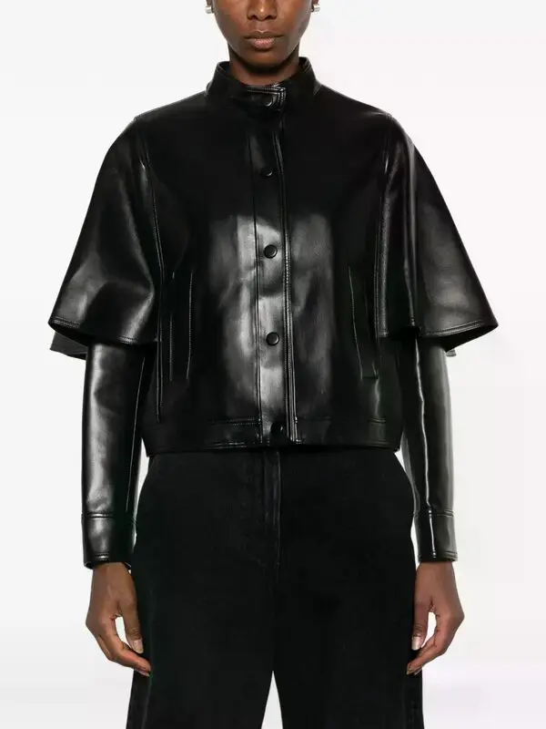 TWINSET Faux-leather Cape Jacket