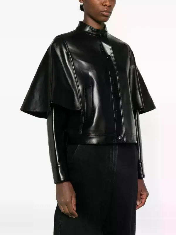TWINSET Faux-leather Cape Jacket