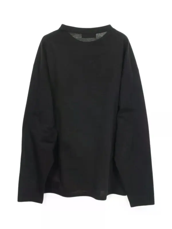 Miu Miu 2010s Logo Long-sleeve T-shirt - Black
