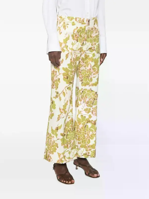 La DoubleJ Hendrix Floral-print Trousers