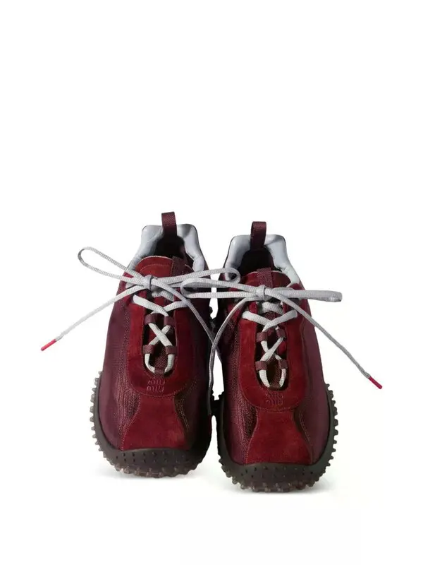 Miu Miu Bubble Technical Fabric And Suede Sneakers