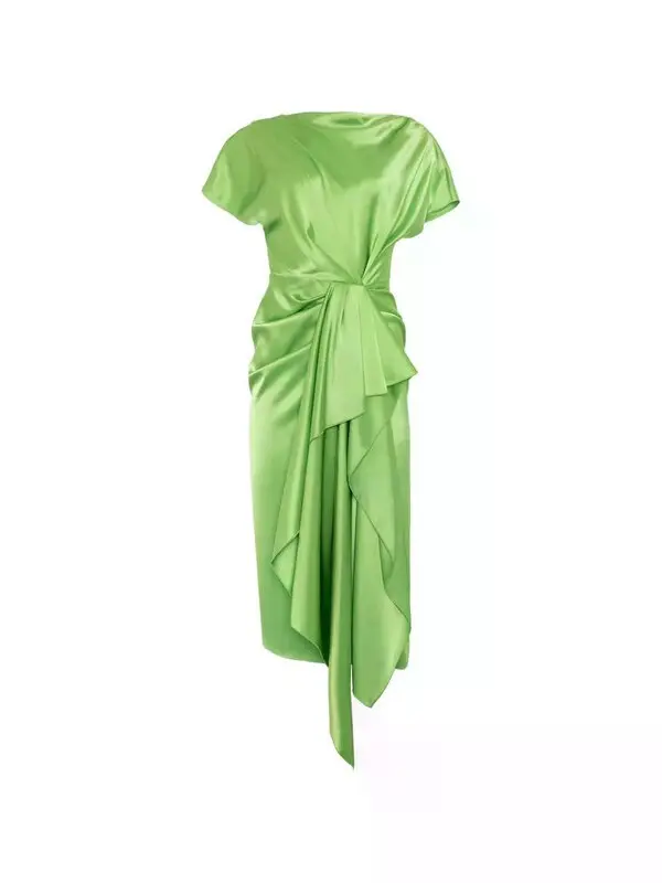 ROKSANDA Zoa Draped Midi Dress - Green