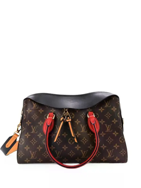 LOUIS VUITTON Tuileries Handbag Monogram Canvas With Leather Satchel