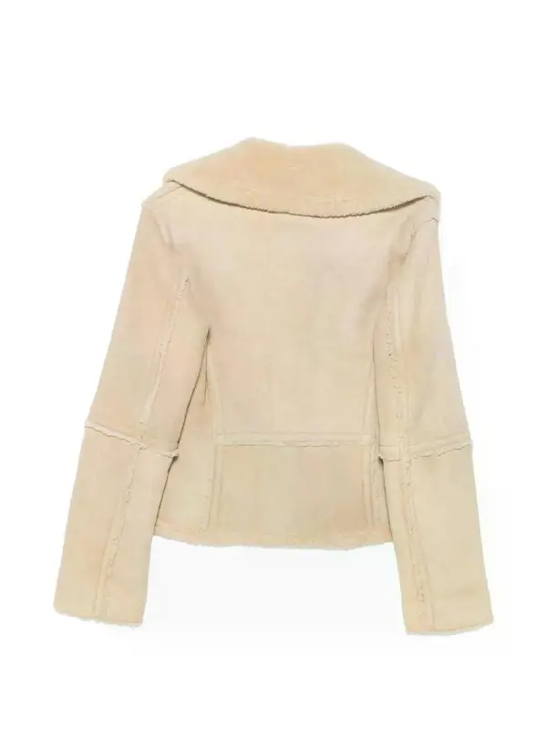 Dolce & Gabbana 2000s Shearling-trim Button-up Jacket