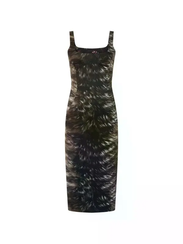 Roberto Cavalli Sleeveless Midi Dress - Black