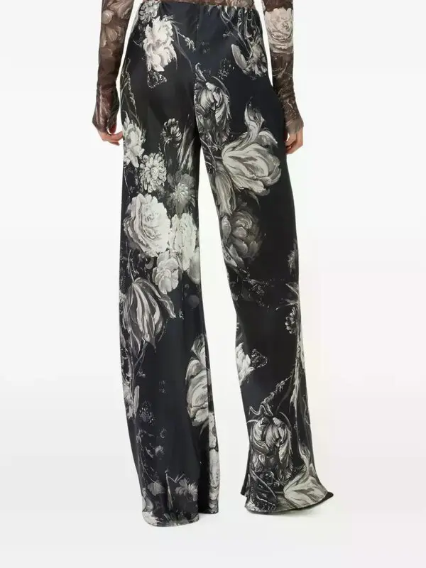 Roberto Cavalli Floral Print Palazzo Trousers