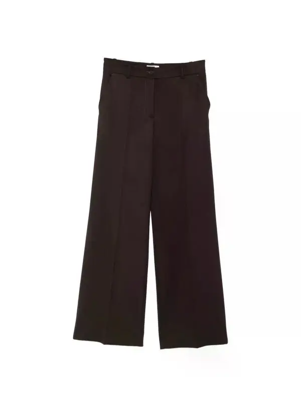 P.a.r.o.s.h Pressed Crease Wide-leg Trousers - Brown