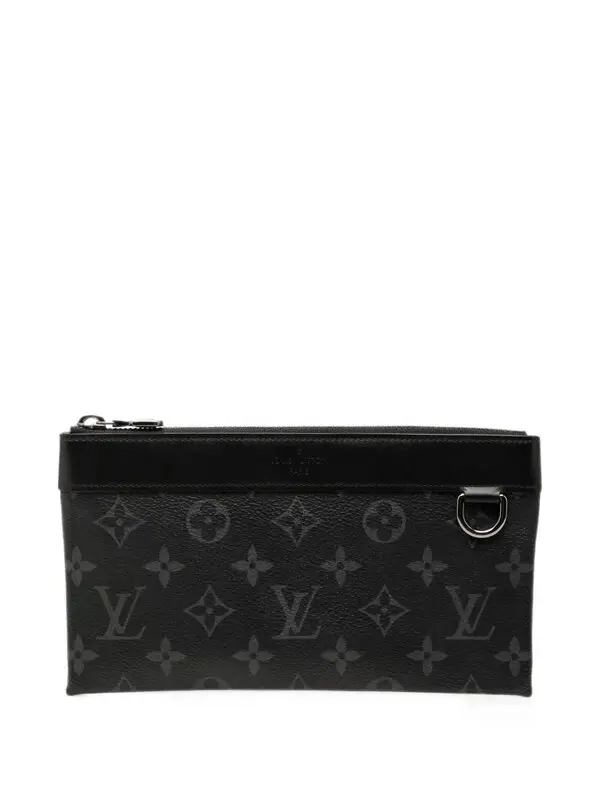 LOUIS VUITTON 2019 Monogram Eclipse Pochette Discovery Pm Clutch Bag