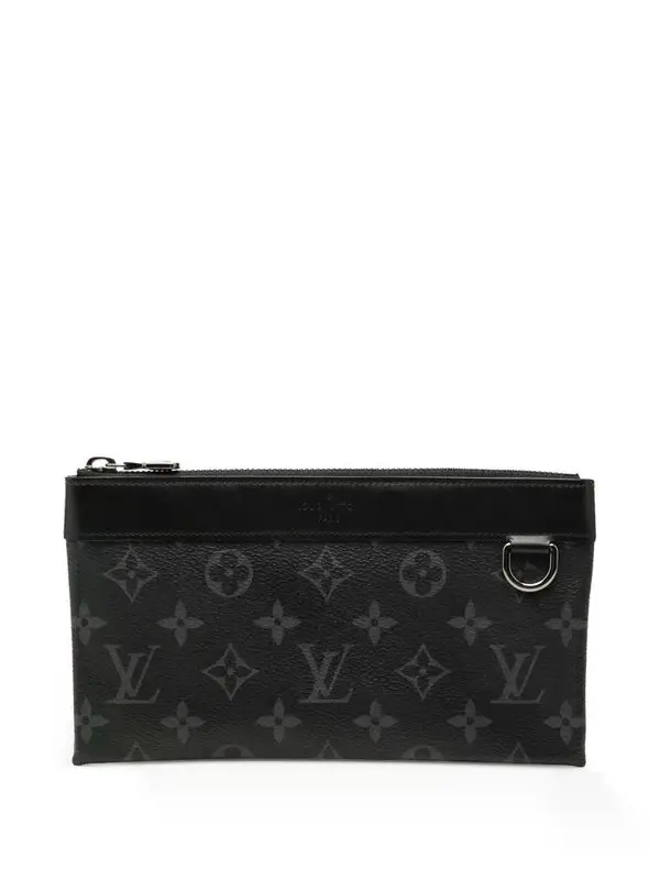 LOUIS VUITTON 2019 Monogram Eclipse Pochette Discovery Pm Clutch Bag - Black