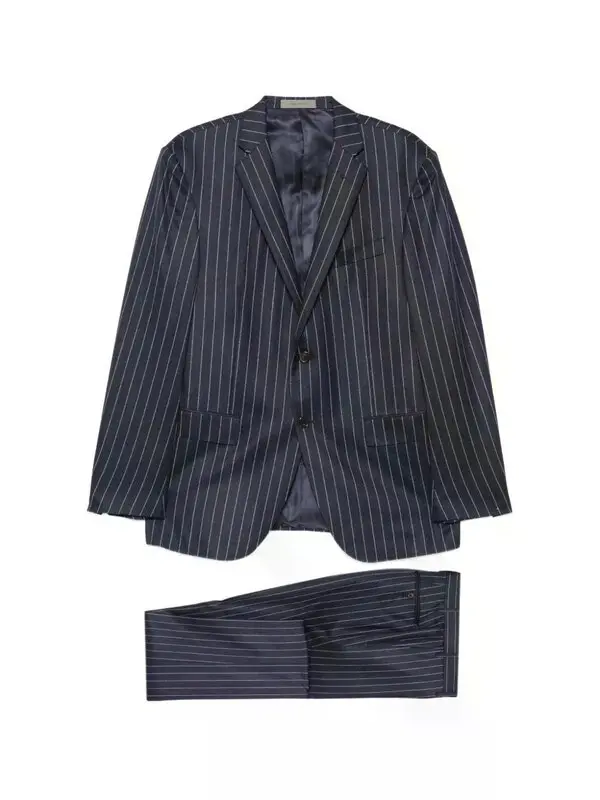Corneliani Pinstripe-pattern Single-breasted Suit - Blue