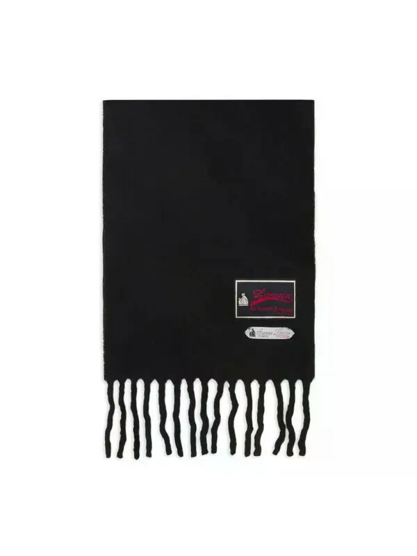 LANVIN Logo-patch Fringed Scarf