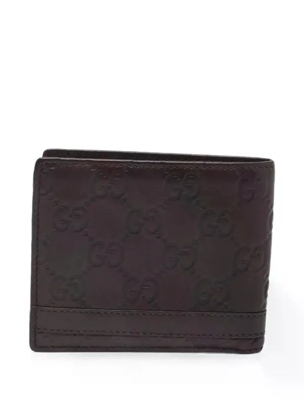 Gucci Guccissima Metal-bar Bifold Wallet