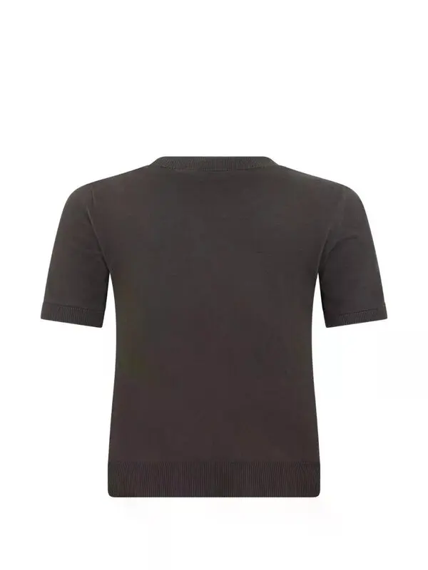 Max Mara Short-sleeved Knitted T-shirt - Grey
