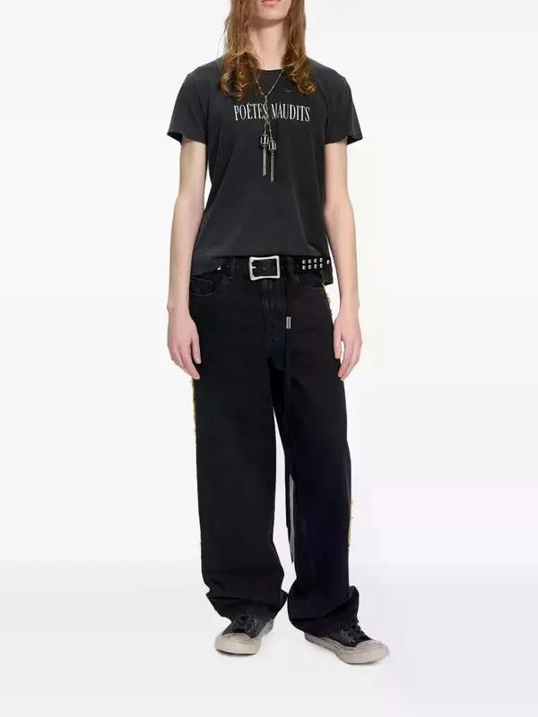 ANN DEMEULEMEESTER Slogan-print Washed-out T-shirt