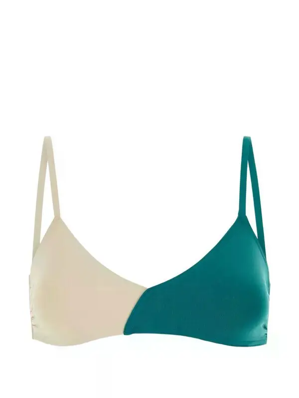 ERES Dualité Two-tone Bikini Top - Green