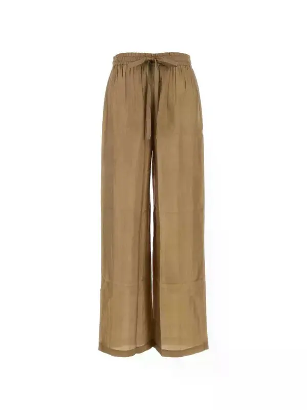 THE ROSE IBIZA Drawstring Silk Palazzo Pants