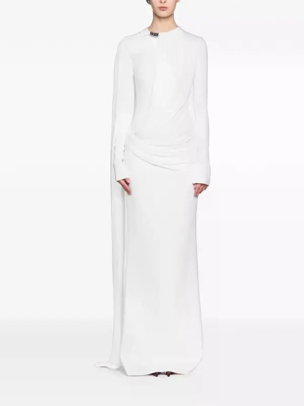 CHATS BY C.DAM Nilah Draped Embellished Maxi Dress