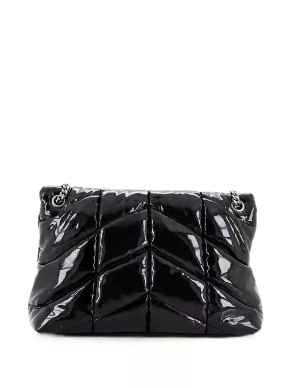 Saint Laurent Loulou Puffer Quilted Patent Medium Shoulder Bag