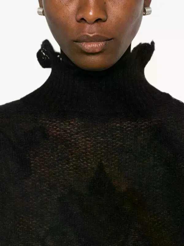 TWINSET Pointelle-knit Belted Sweater