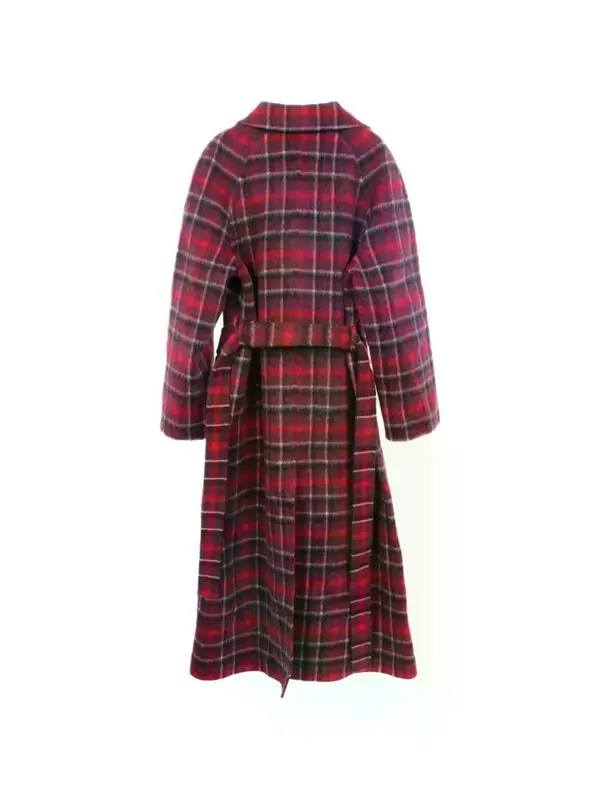 Dior Plaid Belted Wool Coat